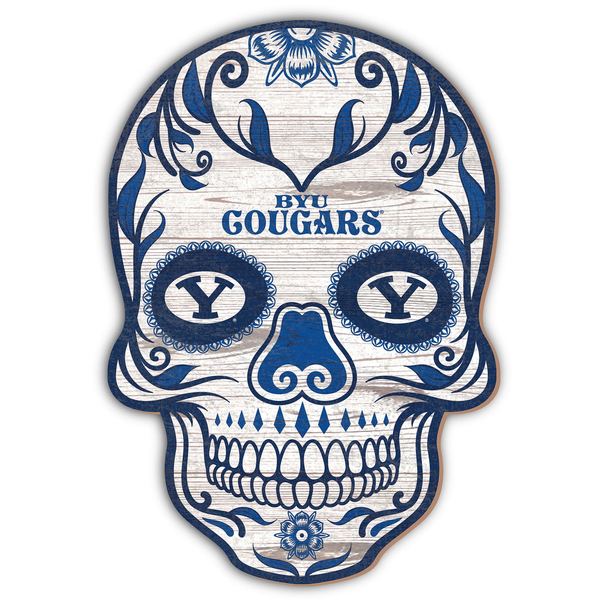 BYU Cougars 12'' Sugar Skull Sign - Walmart.com