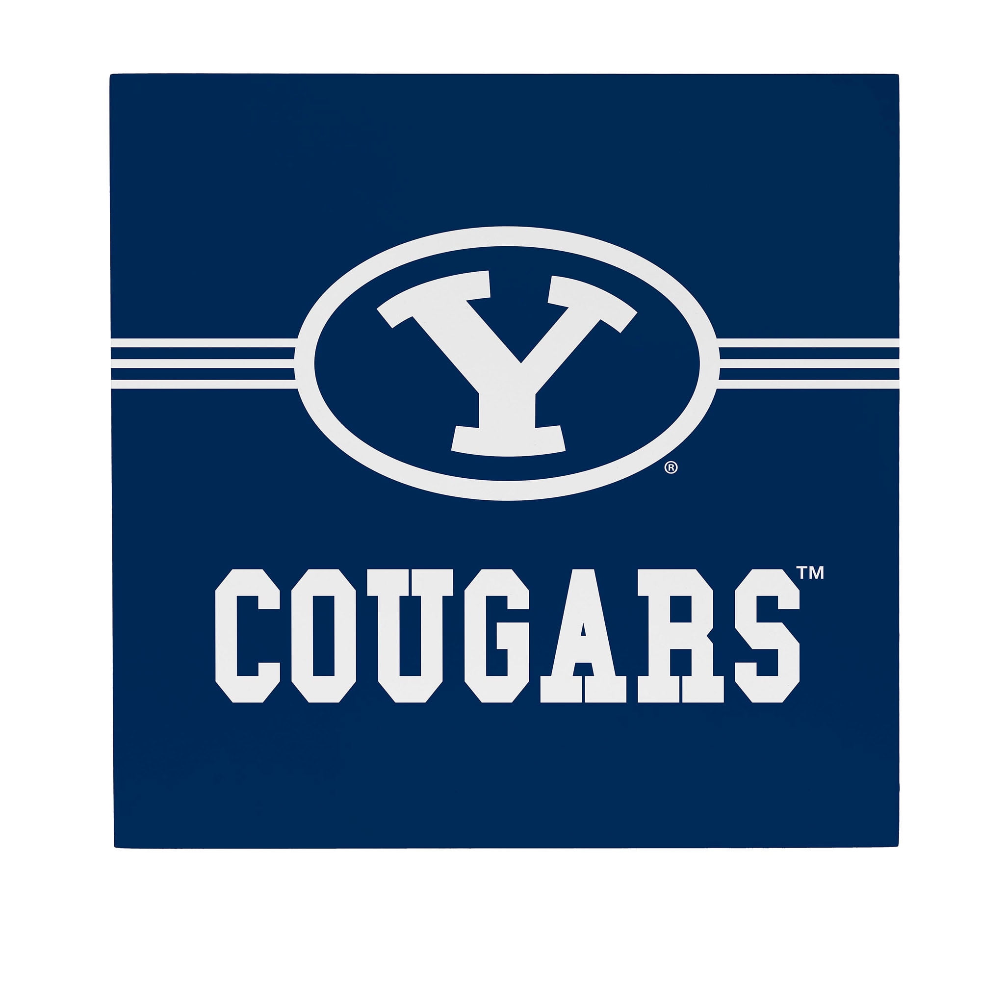 BYU Cougars 12" x 12" Wood Wall Sign - Walmart.com