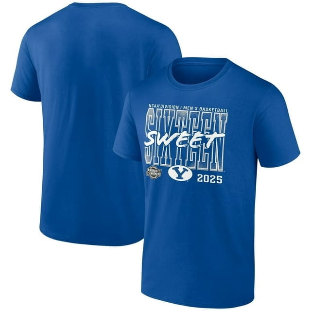 BYU Cougars 2025 Sweet 16 March Madness T-Shirt, Royal Blue Color ...