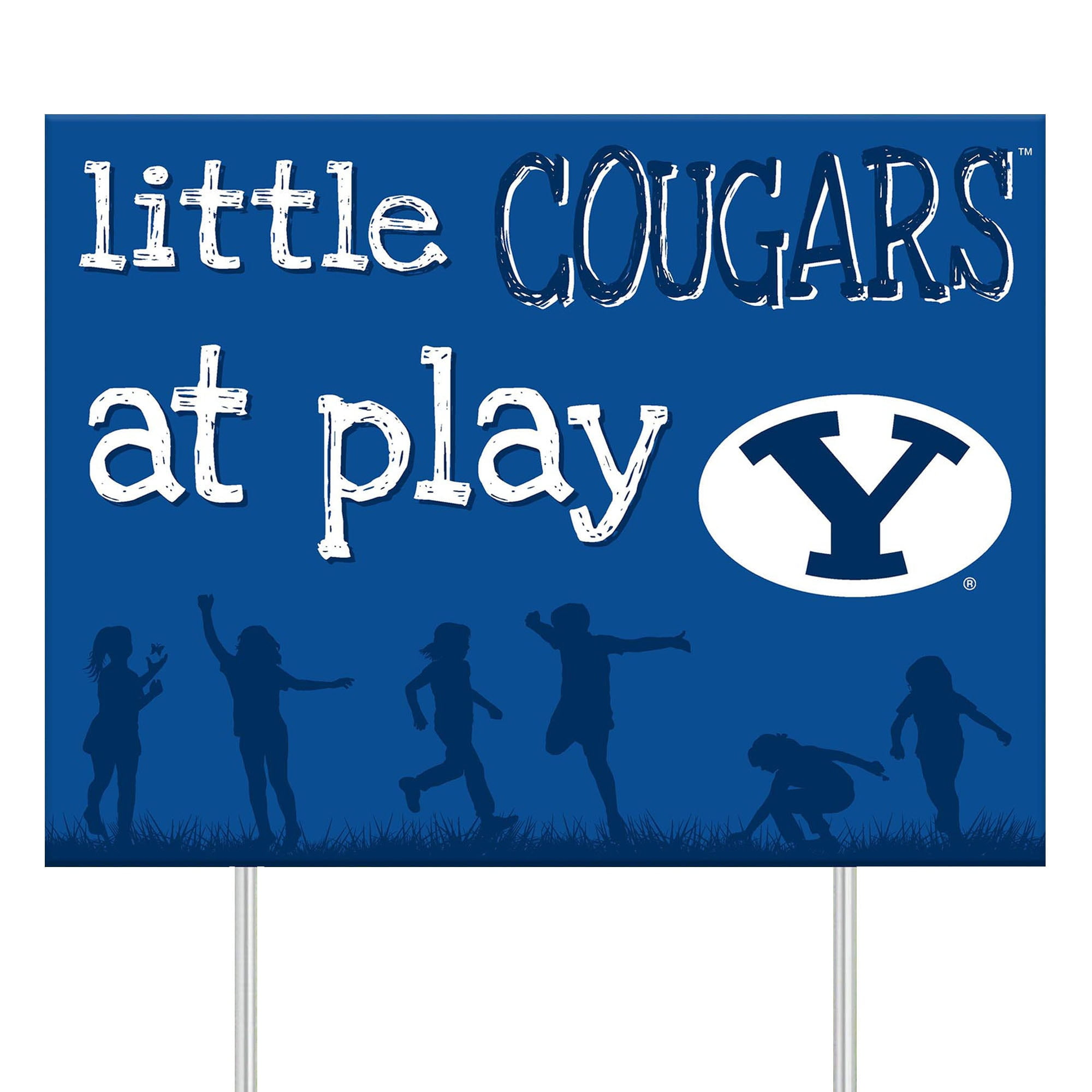 BYU Cougars 24" x 18" Little Fans At Play Yard Sign - Walmart.com