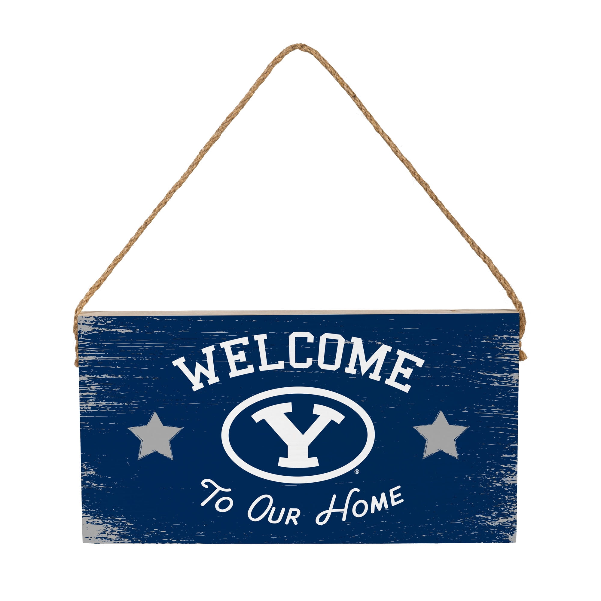 BYU Cougars 6" x 11" Welcome Home Wood Wall Sign with Rope Hanger ...