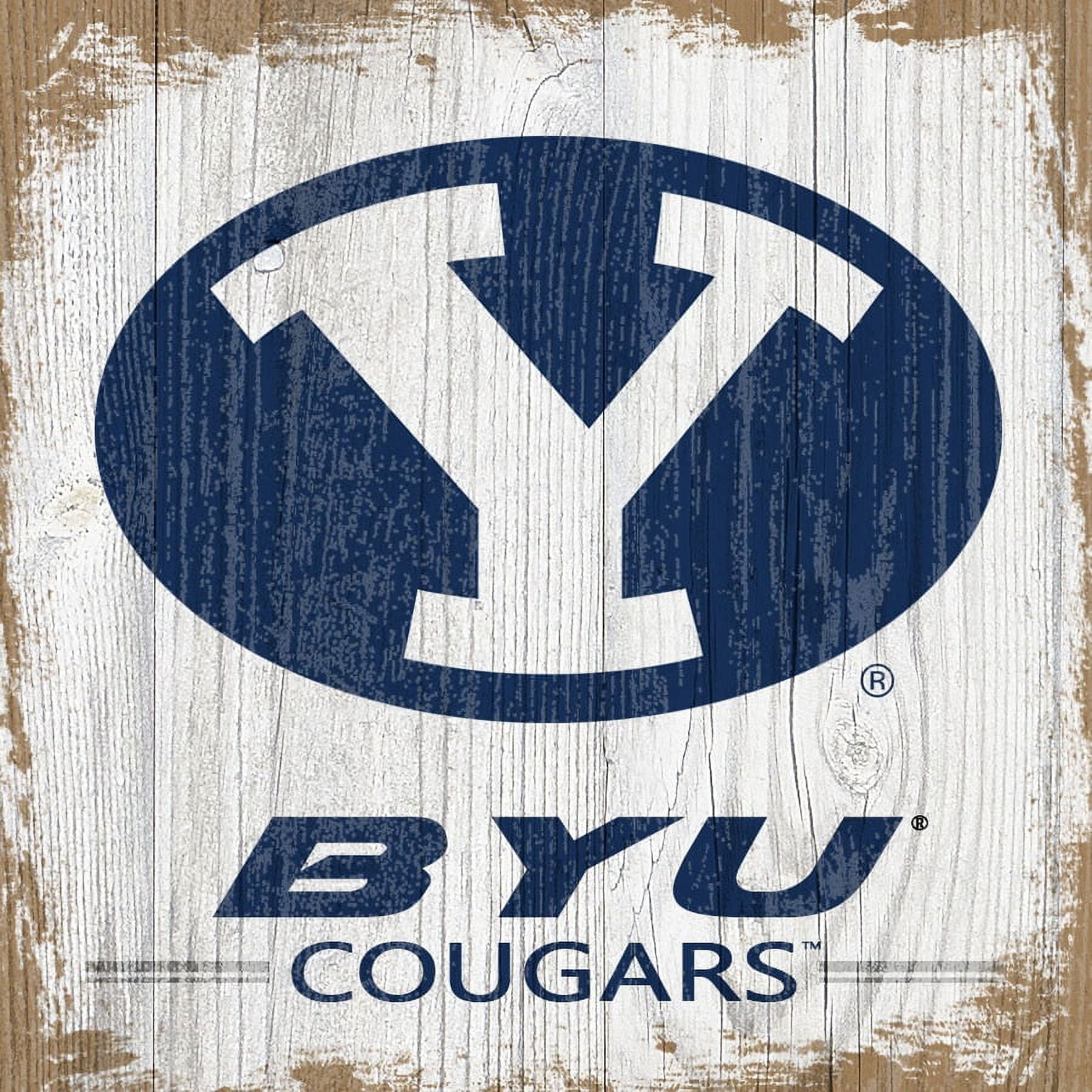 BYU Cougars 6'' x 6'' Team Logo Block - Walmart.com