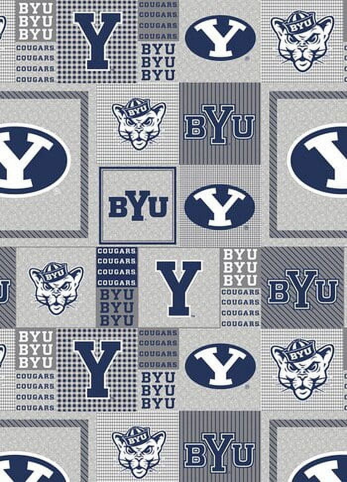 BYU Grey Box Fleece Design-Sold by the Yard - Walmart.com