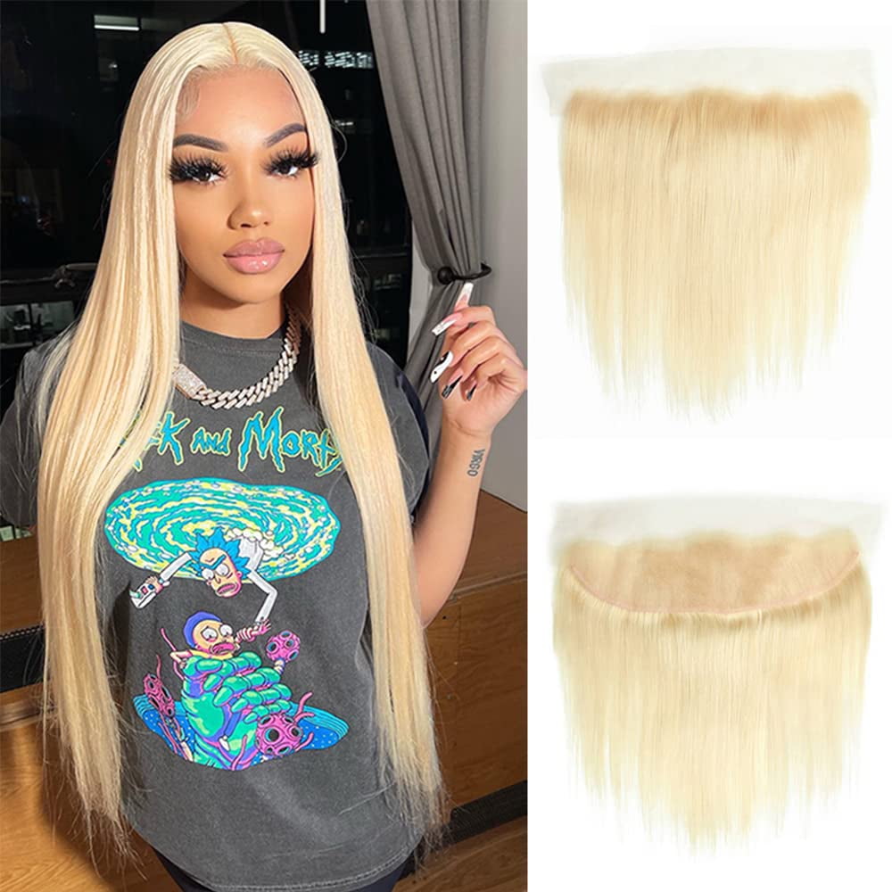 BYUP 613 Frontal 13x4 Frontal Closure Blonde Frontal Hair 12A Brazilian ...