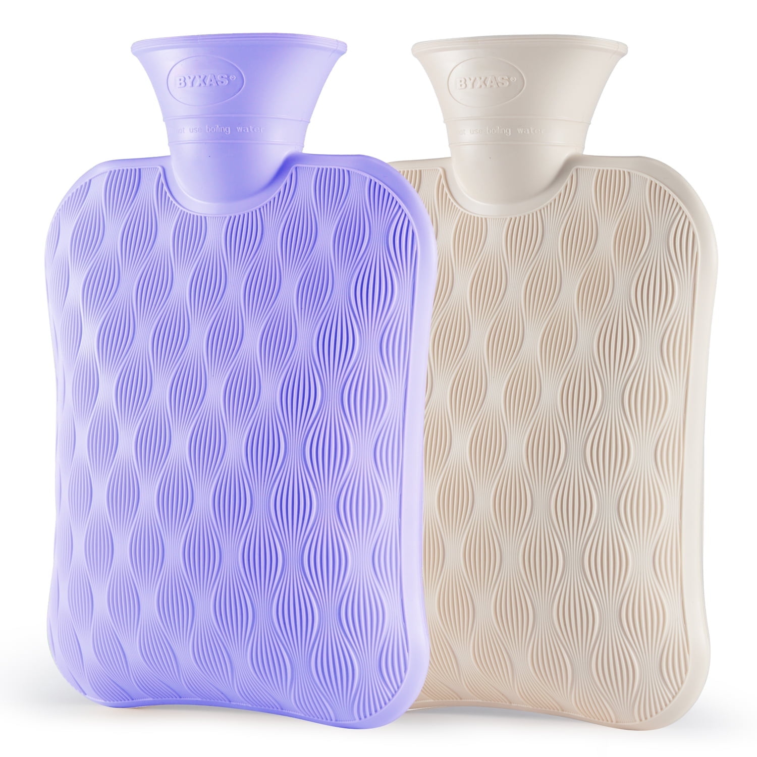 BYXAS 2 PacksHot Water Bottle for Pain Relief, Hot Water Bag for Back ...