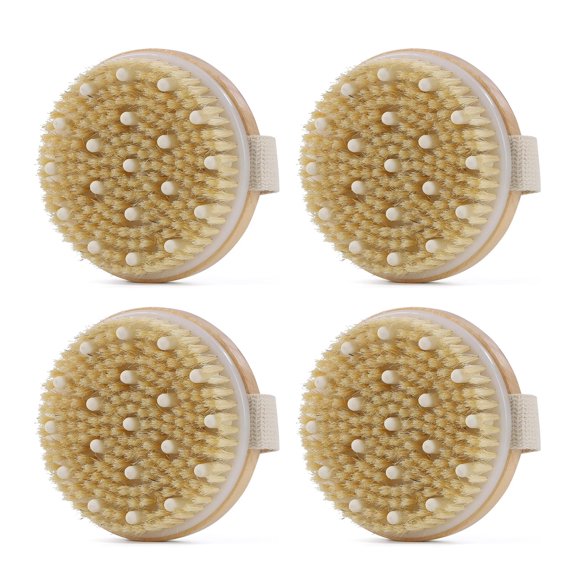 Bare Botanics Dry Brushing Body Brush, Palm Size, Medium Firm Bristles ...