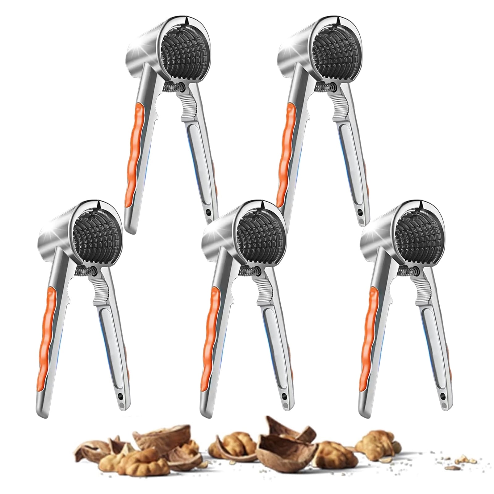 BYXAS 5 Pack Nut Crackers for All Nuts Heavy Duty Walnut Cracker with ...