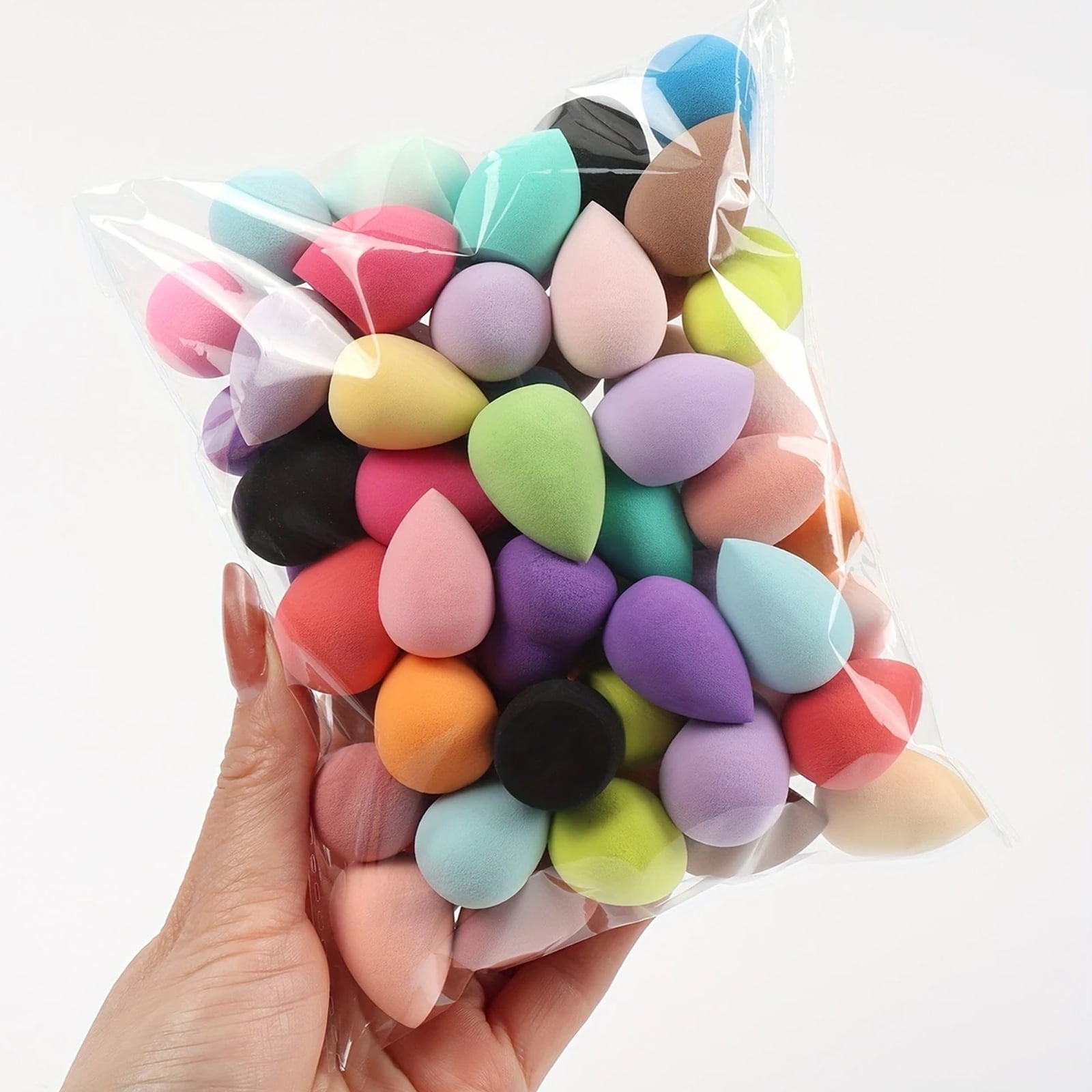 BYXAS 50 Pcs Mini Beauty Blender Multi Colored Makeup Sponge ...