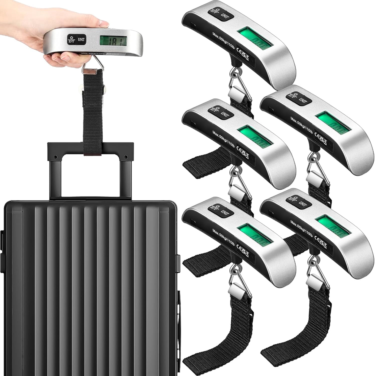 BYXAS 6-Pack Travel Digital Luggage Scale - Portable Luggage Scale ...