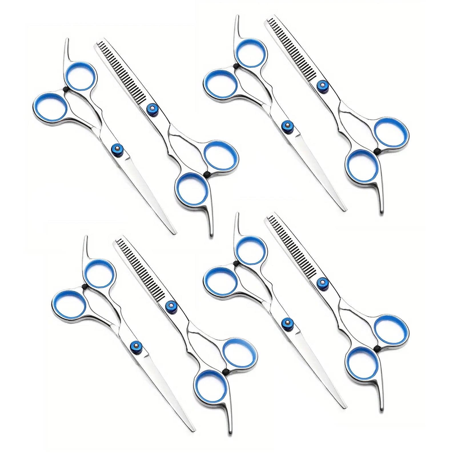 BYXAS 8 Pcs Hair Cutting Scissors Thinning Shears Kit Professional ...
