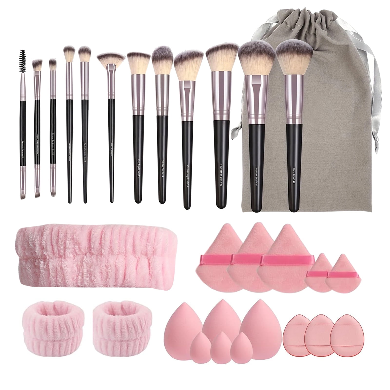BYXAS Makeup Brush Set, 48 Pcs Makeup Tool Set Premium Synthetic ...