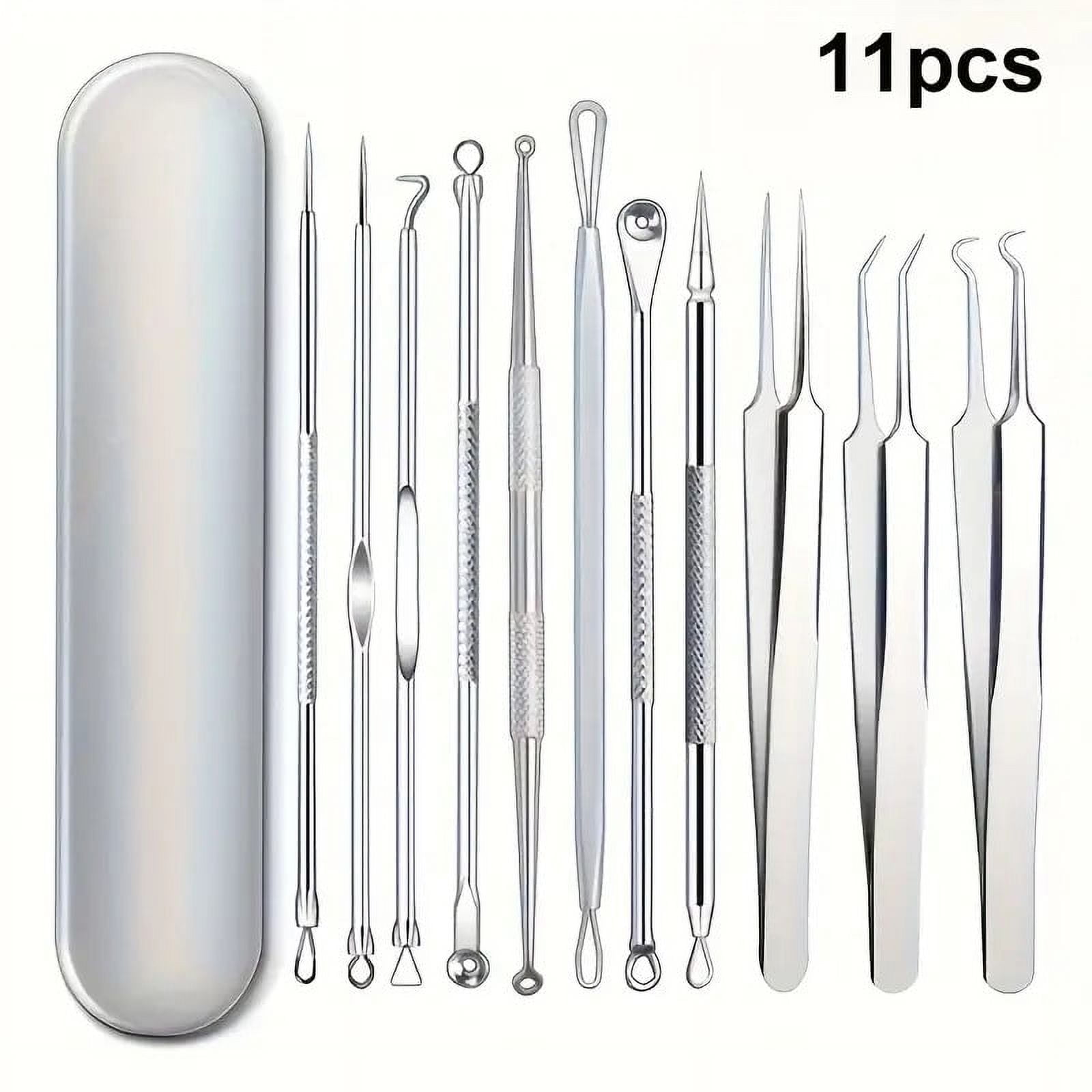 BYXAS Pimple Popper Tool Kit , 11 PCS Professional Stainless Steel ...
