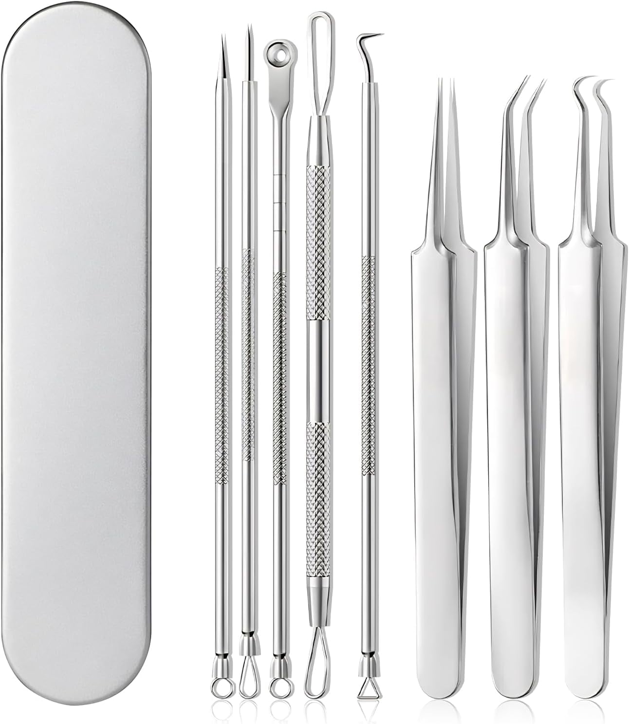 BYXAS Pimple Popper Tool Kit, 8 PCS Professional Stainless Steel ...