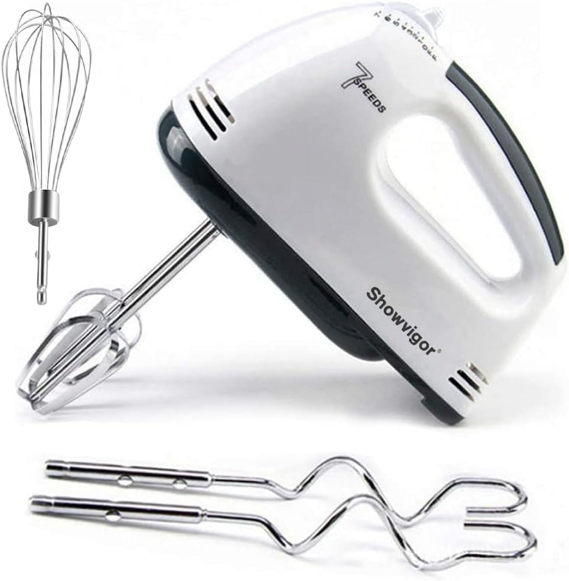 BYXAS Portable 7 Speed Mixing Electric Hand Mixer with Stainless Steel ...