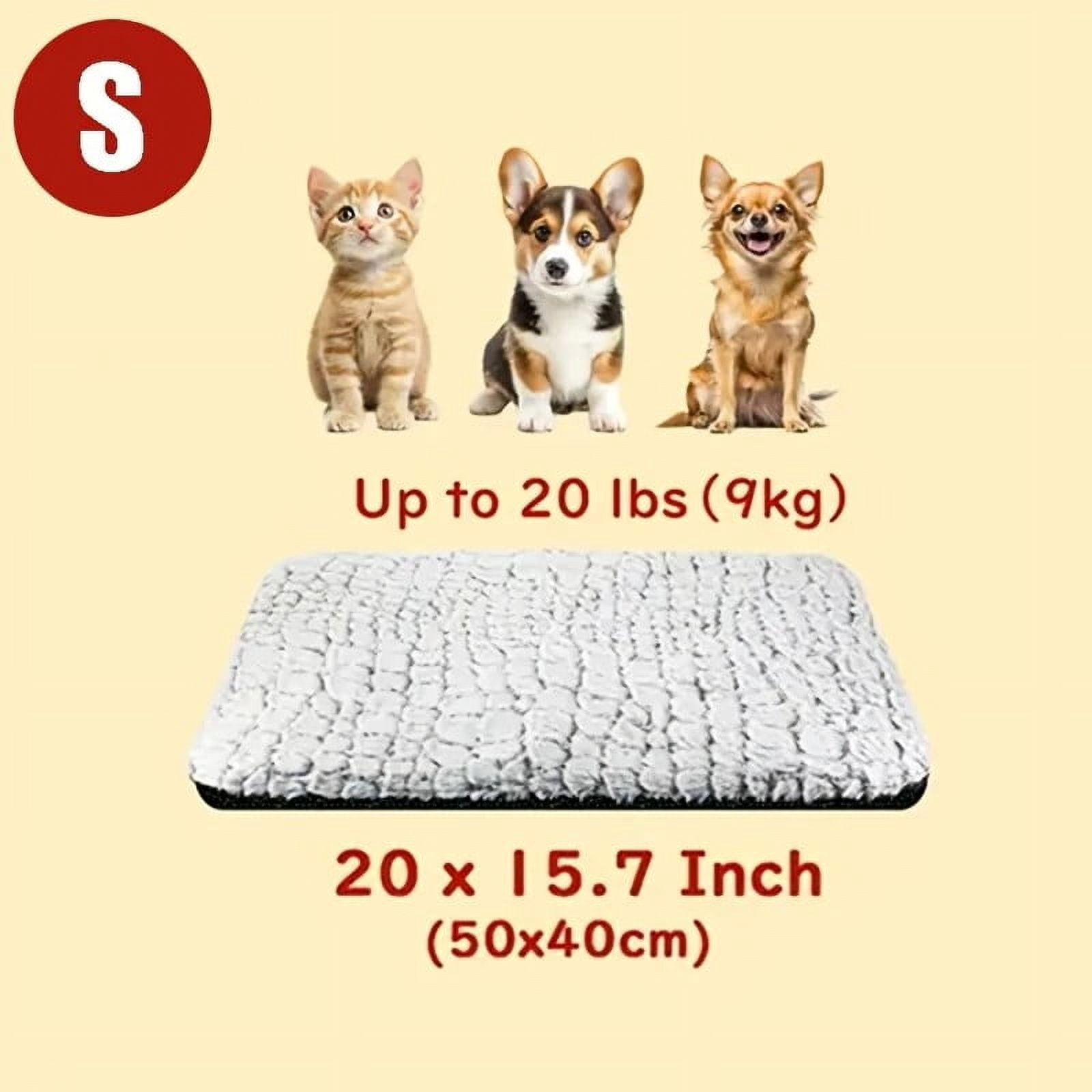 BYXAS Self Heating Cat Bed, Super Soft Thermal Dog Crate Bed Mat for ...