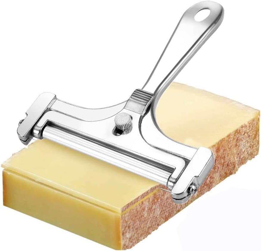 BYXAS Adjustable Wire Cheese Cutter, Stainless Steel Block Slicer ...