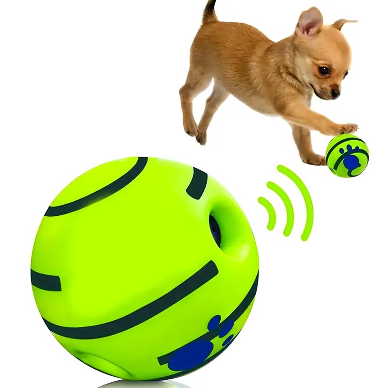 "BYXAS Wobble Giggle Ball for Dogs, Interactive Vinyl Toy, 5.51"" Dog ...