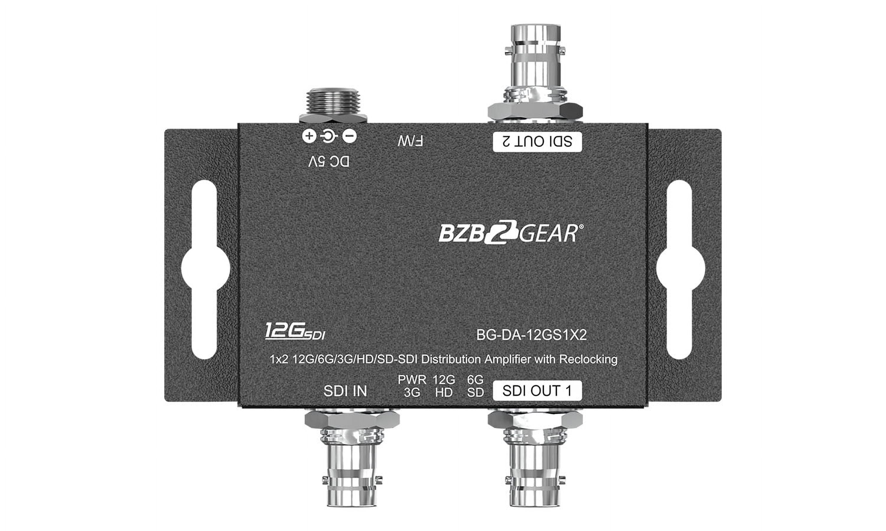 BZBGEAR 4K UHD 12G-SDI 1x2 Splitter/Distribution Amplifier - Walmart.com