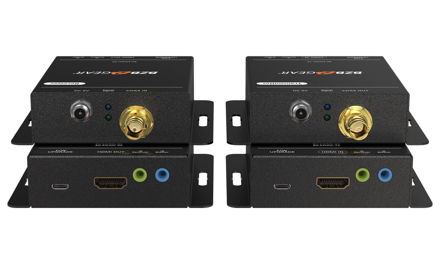 BZBGEAR 4K UHD HDMI Extender Over Single Coax Cable with Bi-directional ...