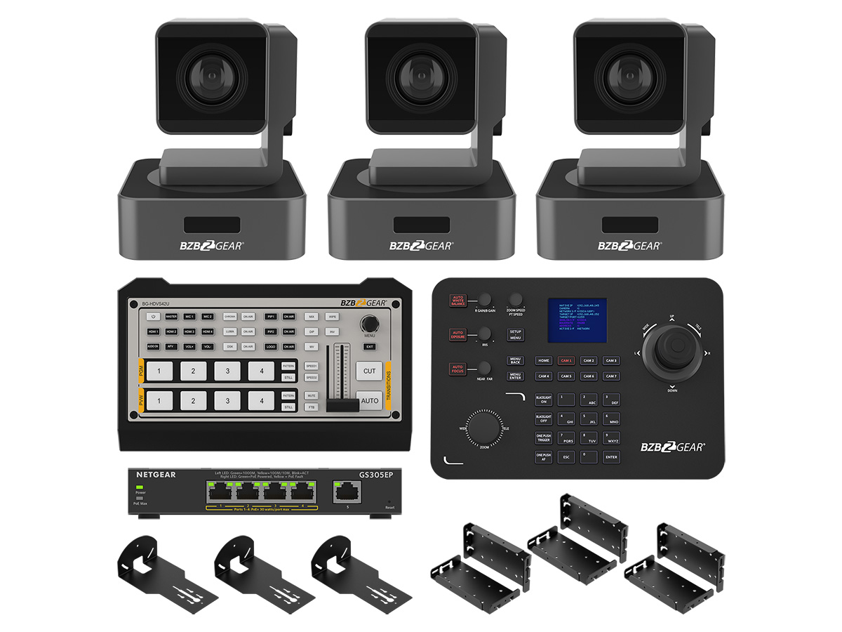 BZBGEAR Bundle Compact PTZ 1080P FHD 20X Camera with HDMI/SDI/USB 3.0 ...