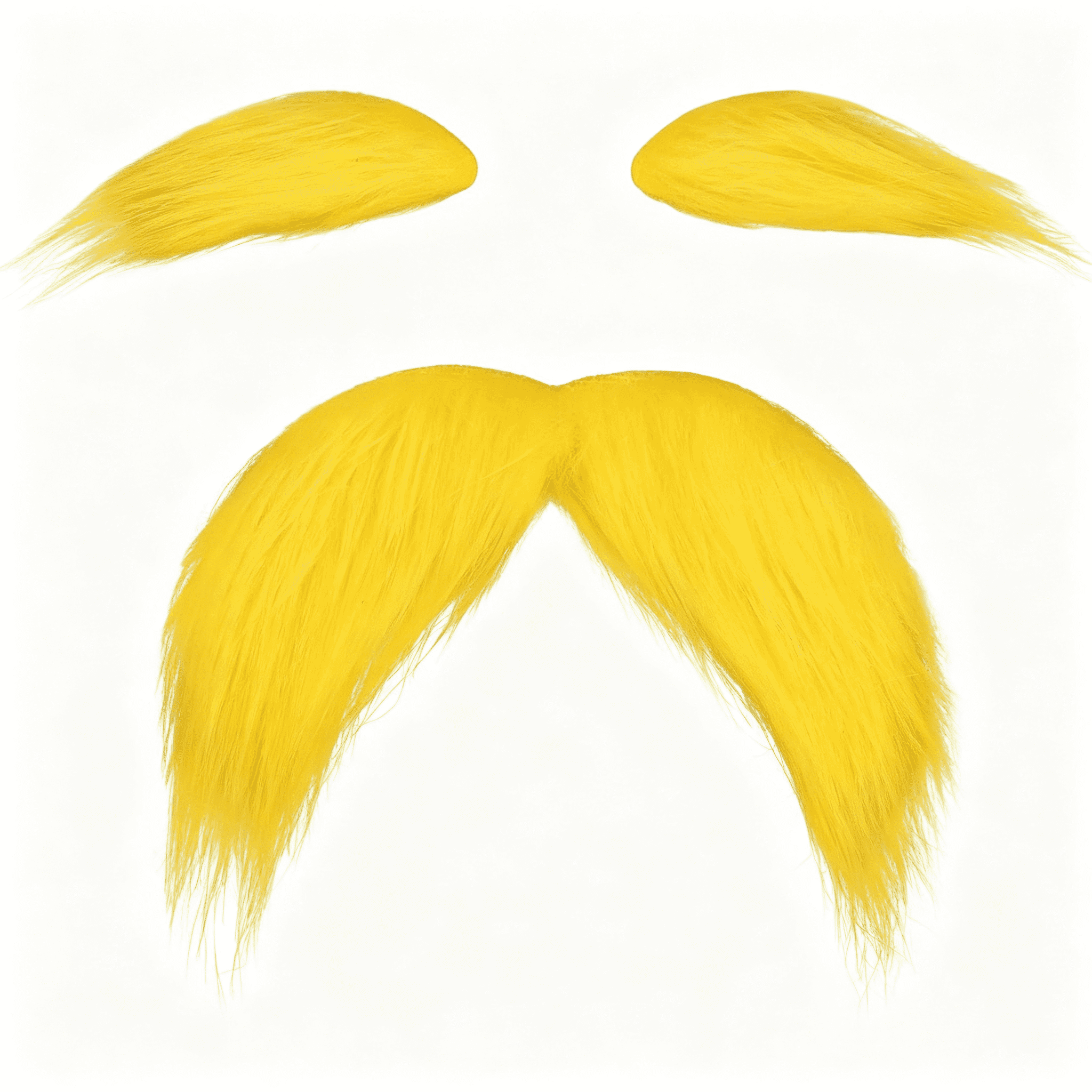 BZCOE Yellow Mustache and Eyebrows Fake Beard for Kid & Adult, Cosplay ...