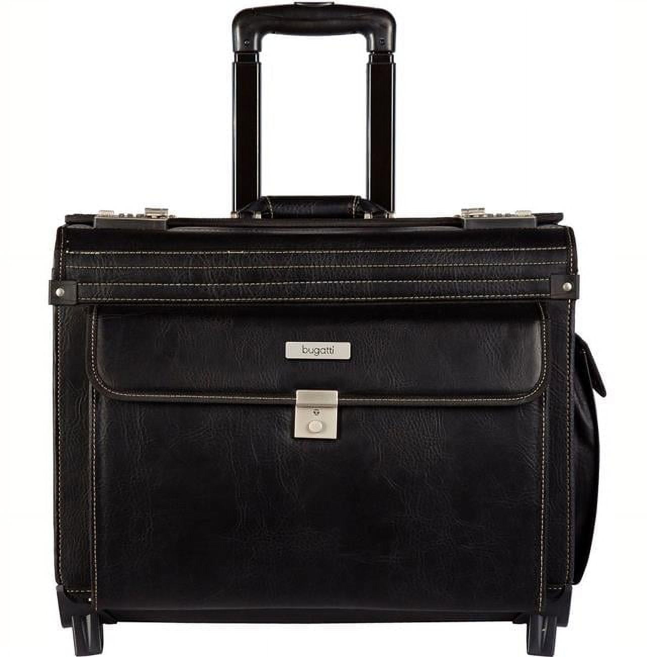 BZCW0704 Synthetic Leather Business Case on Wheels, Black - Walmart.com
