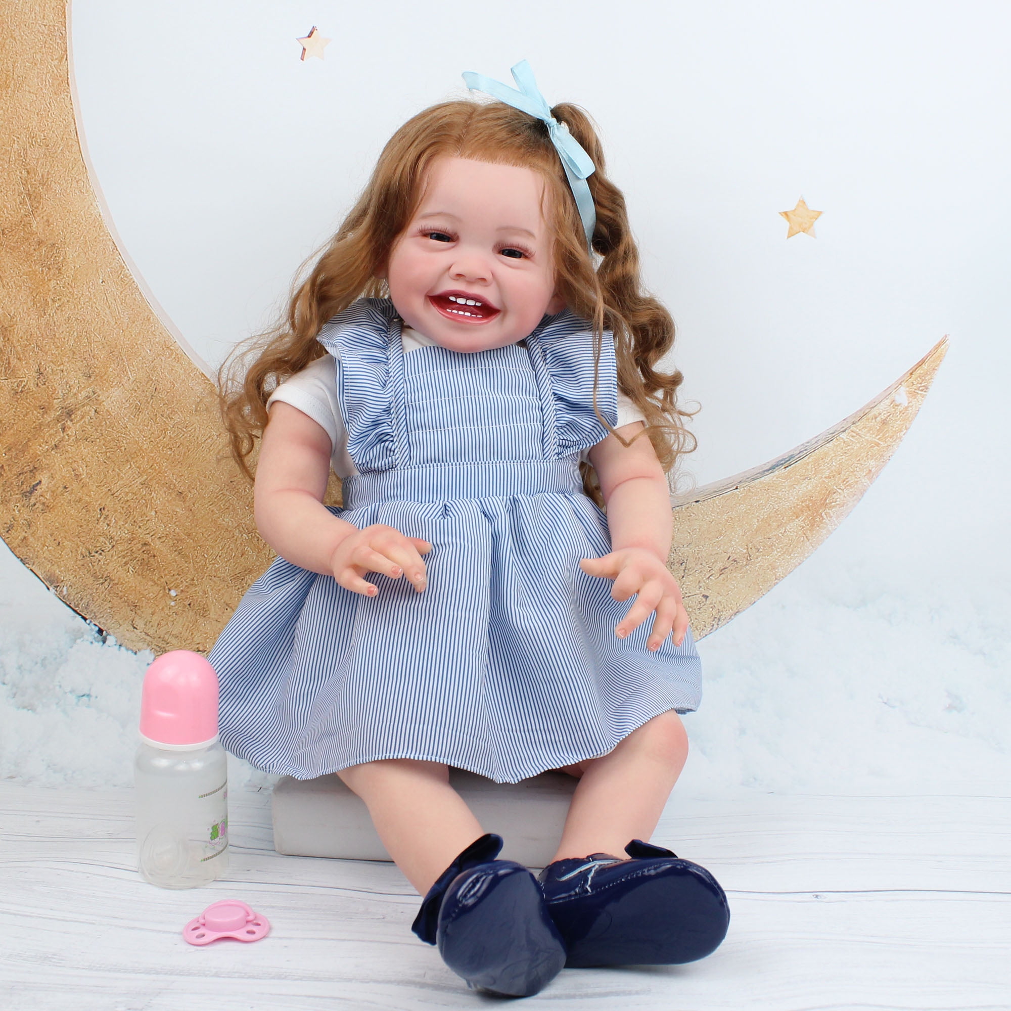 BZDOLL 60cm 24 Inch Soft Silicone Mila Baby Reborn Doll, Realistic 3D ...