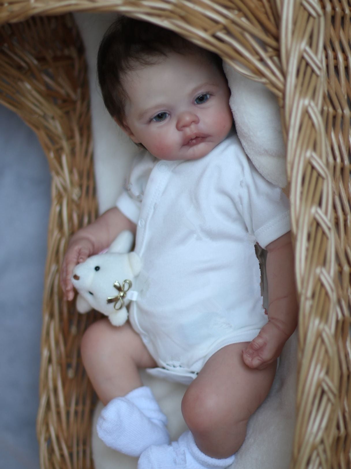 BZDOLL Realistic 45 CM 18 Inch Soft Vinyl Reborn Baby Doll With 3D ...