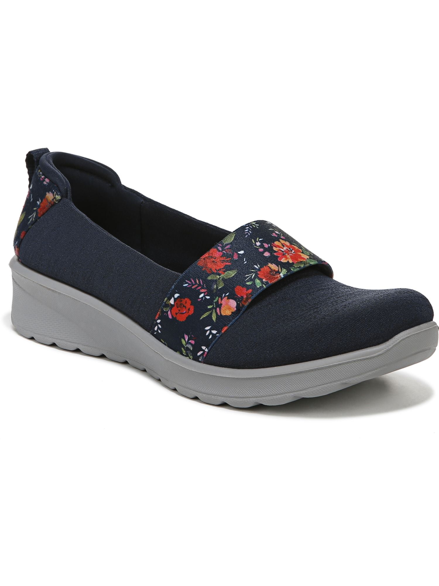 BZEES Womens Navy Mixed Media Lightweight Back Pull-Tabs Arch Support ...