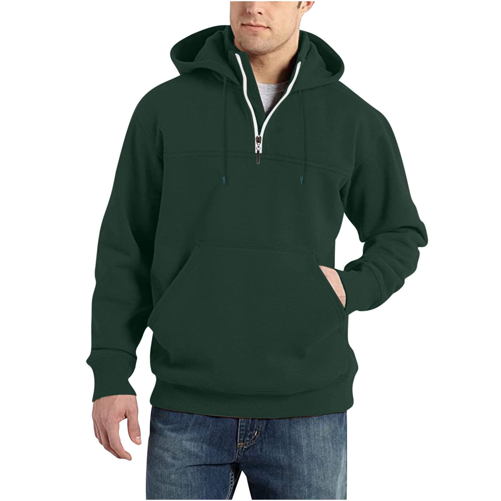 BZGTZT 1/4 Zip Sweatshirts for Men Casual Long Sleeve Classic ...