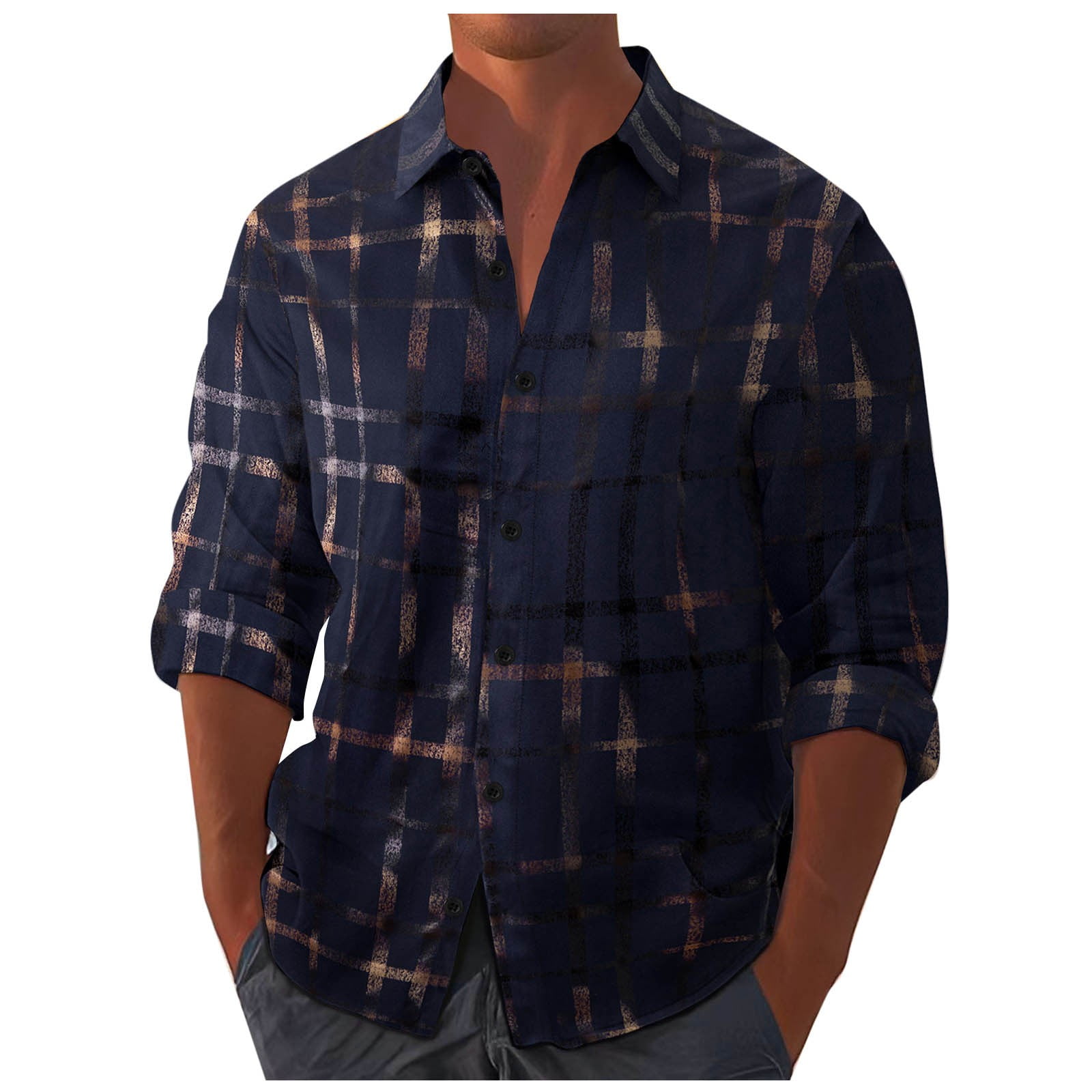 BZGTZT Flannel Shirt for Men Western Shirts for Men Pearl Snap Cowboy ...