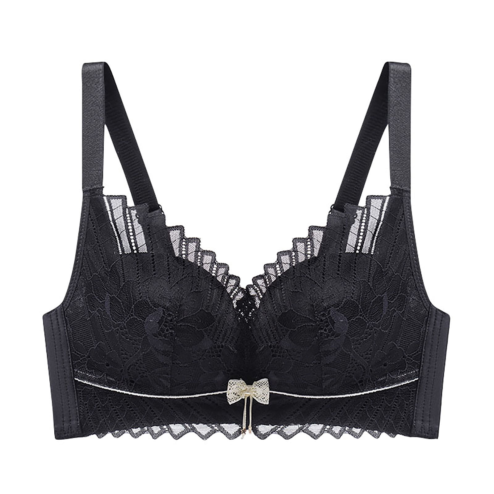 BZGTZT T-Shirt Bra for Women Full Coverage Lace Mesh Push Up Bra Soft V ...