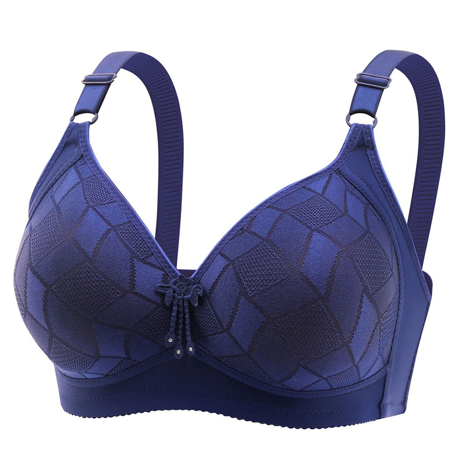 BZGTZT Women's Sexy Large Size Wireless Thin Jacquard Push-Up Bra ...