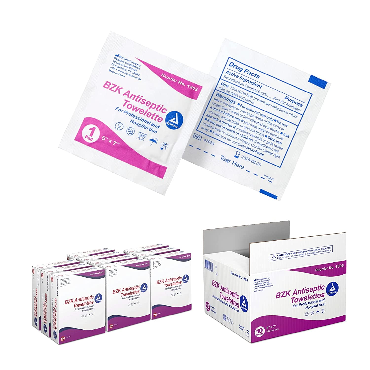 BZK Antiseptic Towelettes, Moist Sanitizing Wipes Designed to Protect ...