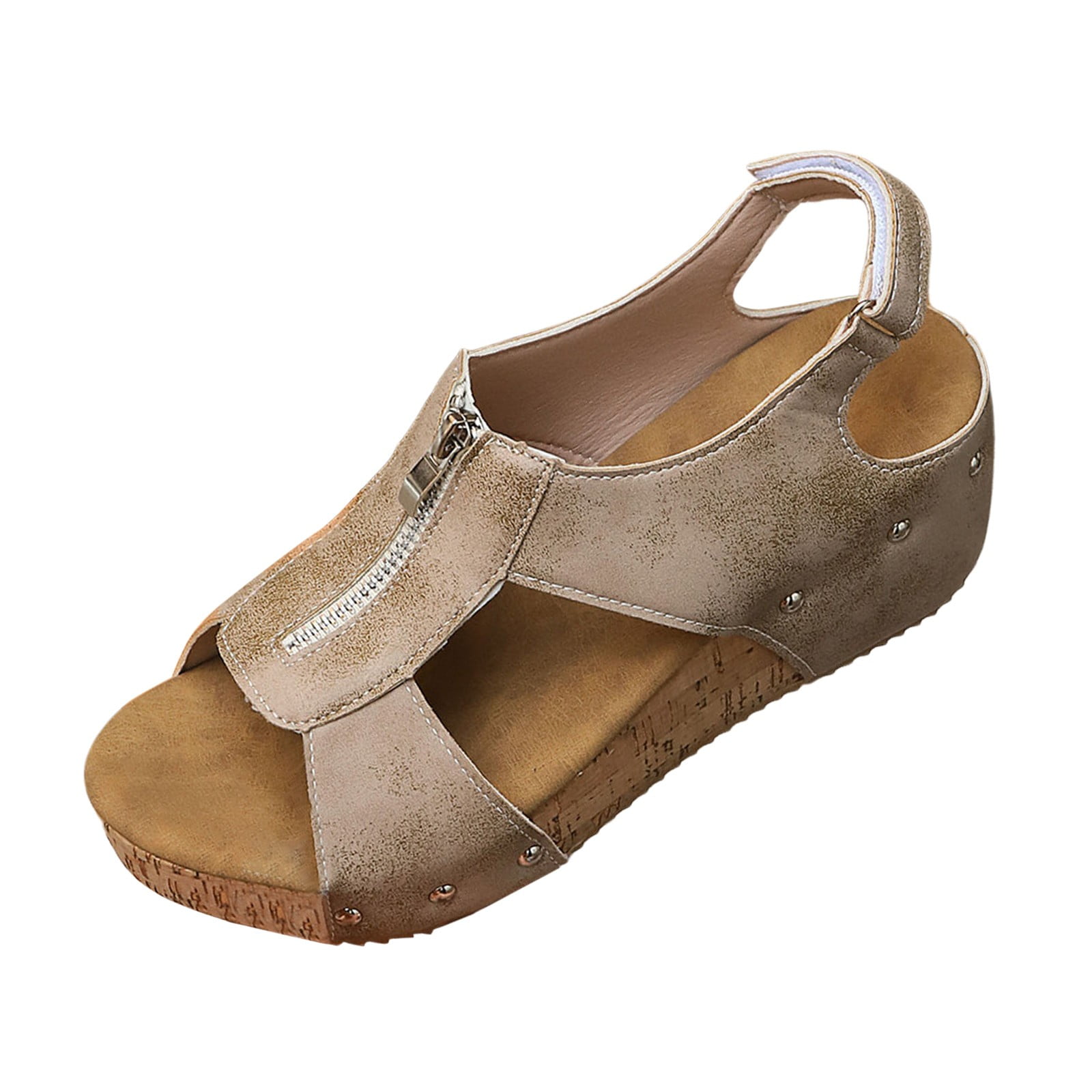 BZOTY Wedge Sandals for Women Featuring Slip-On Platform Style with EVA ...