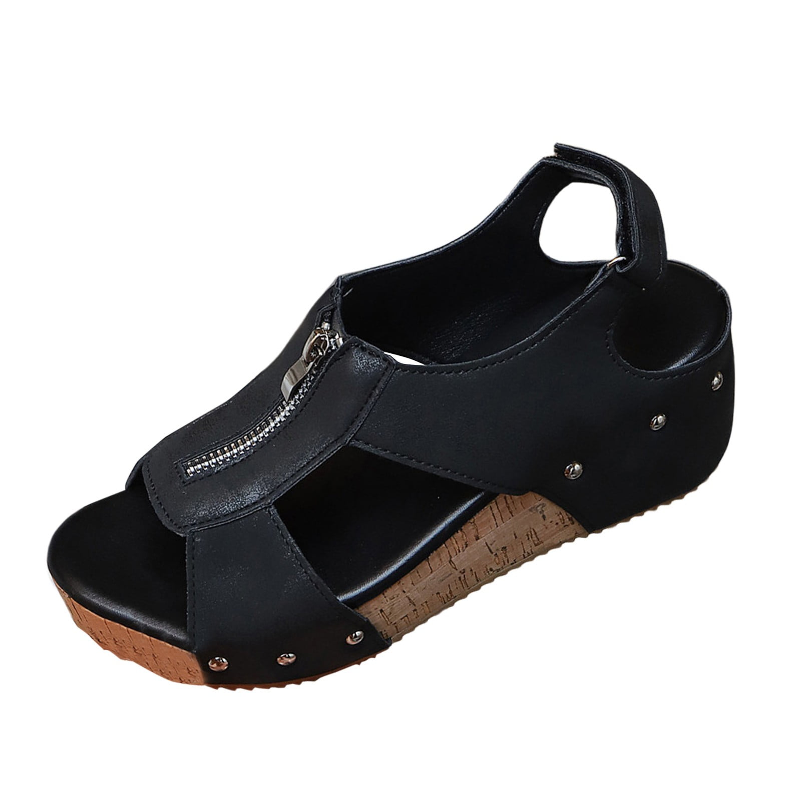 BZOTY Wedge Sandals for Women Featuring Slip-On Platform Style with EVA ...