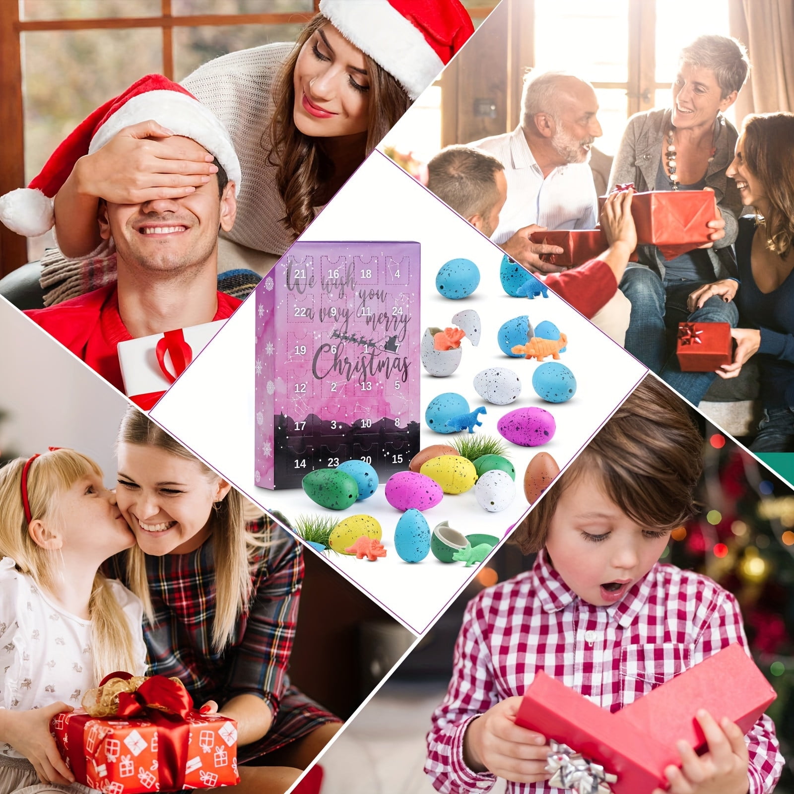 BZPIZ Advent Calendars 2024 Girl,Dinosaur Eggs Countdown Calendar ...