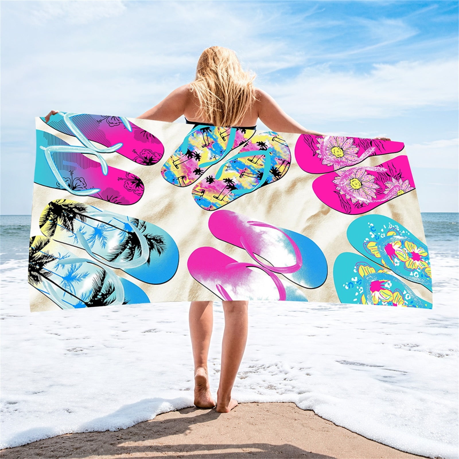 BZPIZ Beach Flash Deals Beach Towel Microfiber Beach Towels Tropical ...