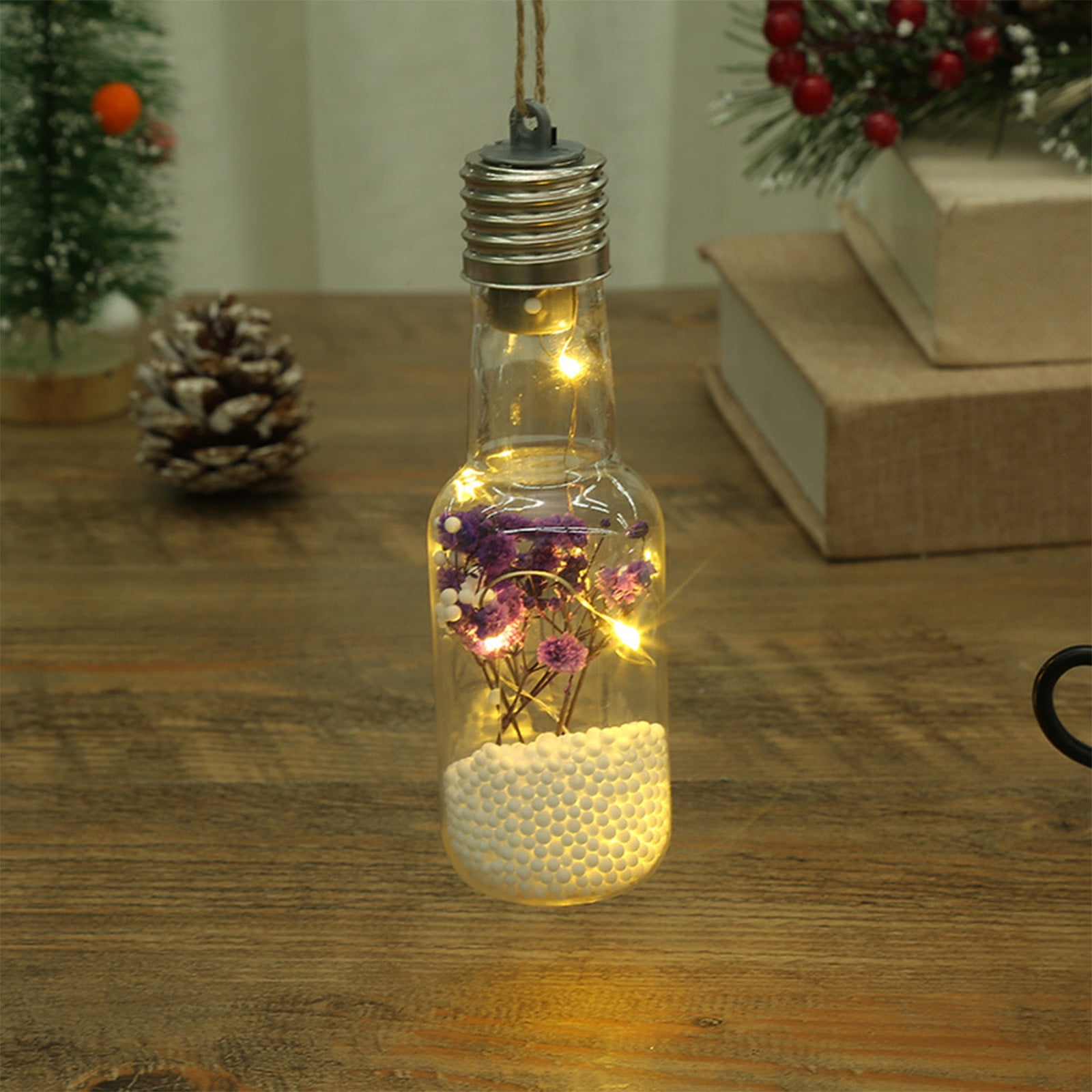 BZPIZ Christmas Decorations Lights,Simulation Starry Bottle-Shaped LED ...