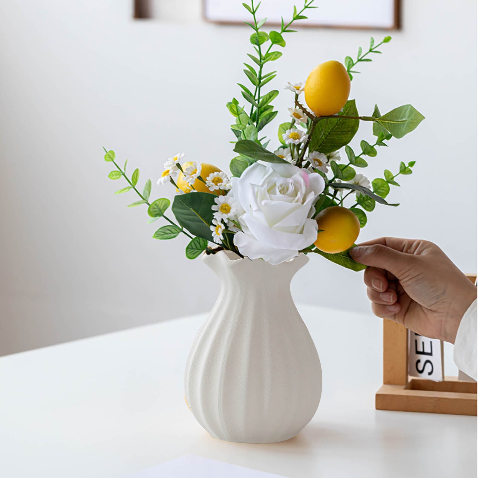BZPIZ Flower Vase Simple Vase for Flowers Plants Farmhouse Decor, Home ...