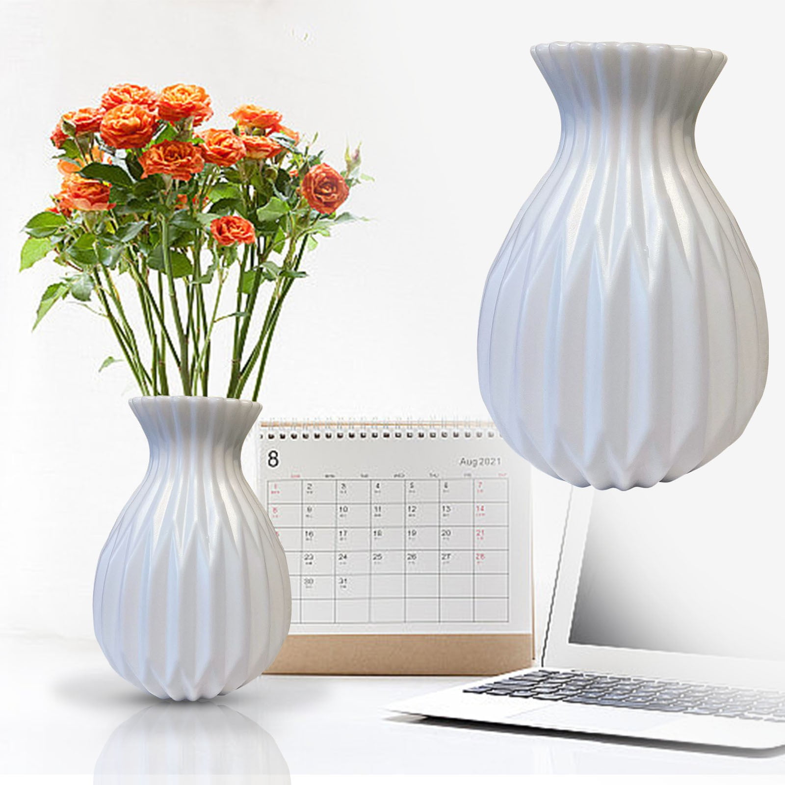 BZPIZ Flower Vases for Bouquet Matte Vases for Modern Table Decorative ...