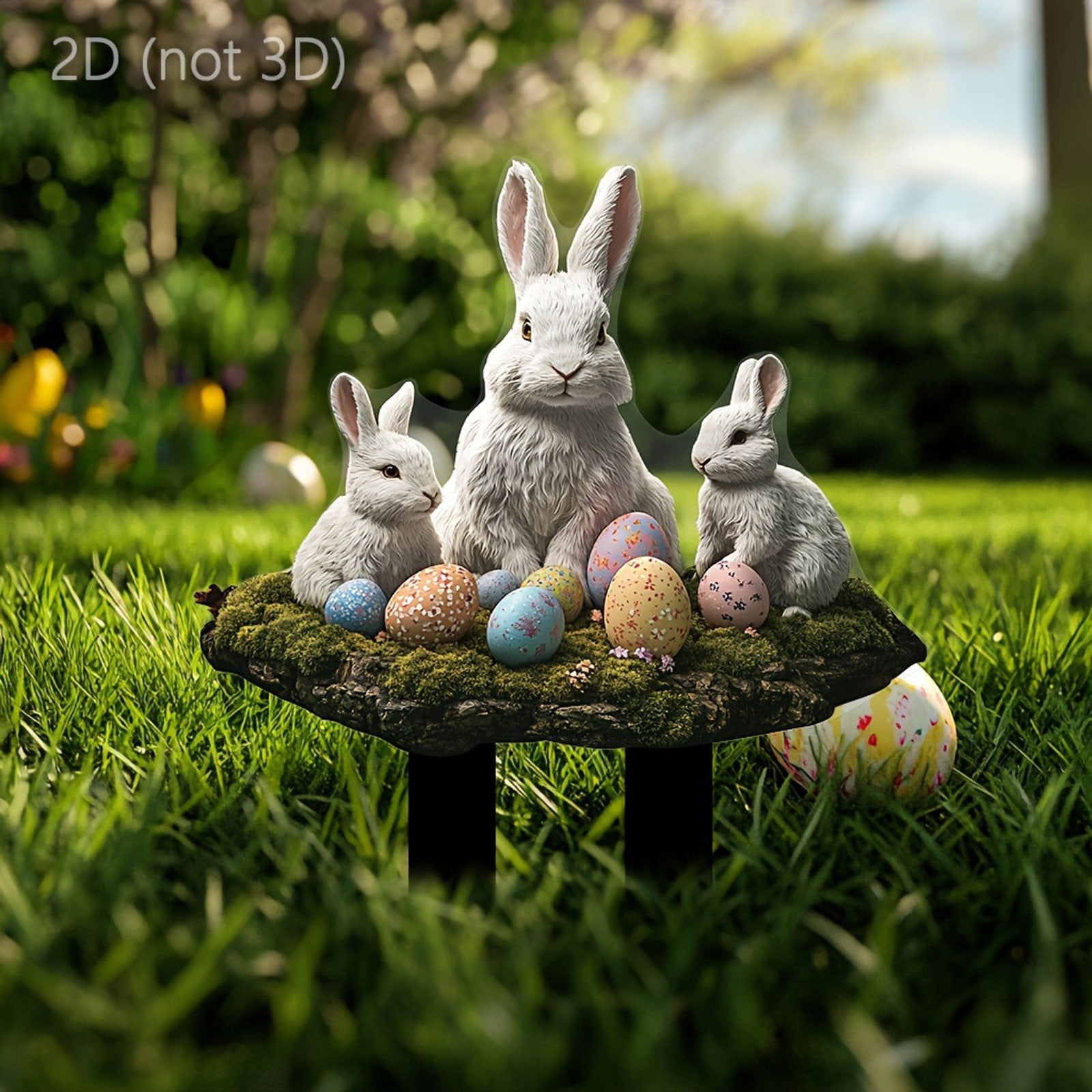 BZPIZ Garden Decorations Under $10 Easter Bunny Yard Decorations ...