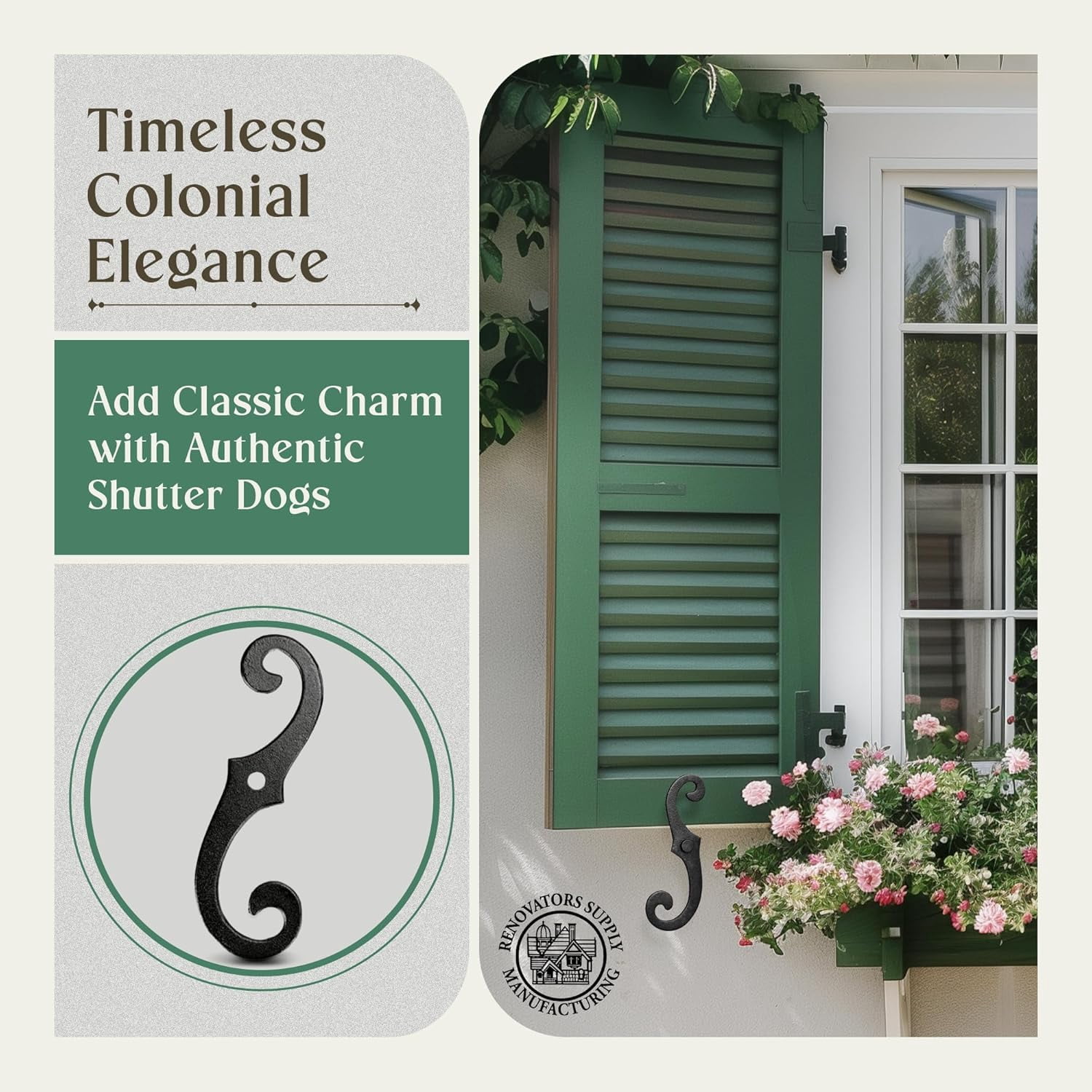 BZPIZ Hardware Supplies Shutter Fasteners Decorative Vinyl Shutter ...
