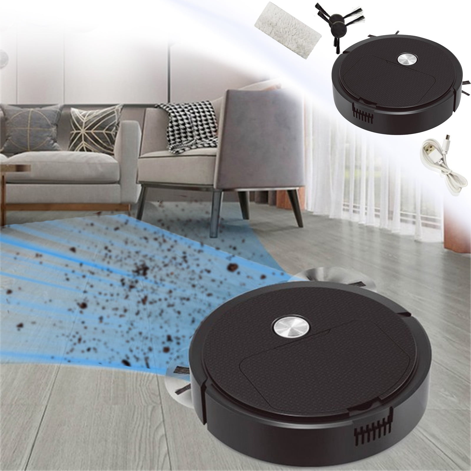 BZPIZ Home Clearance Sweeping Robot Sweeping Strong Suction with USB ...
