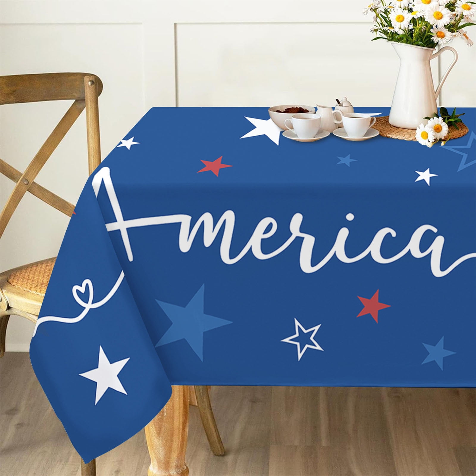 BZPIZ Kitchen & Table Linens Flash Deals American Flag Table Cover ...