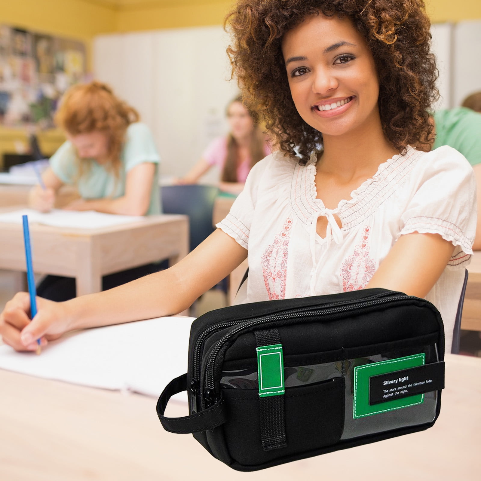BZPIZ Large Capacity Pencil Pouch Office Supplies Deals Back to S-chool ...