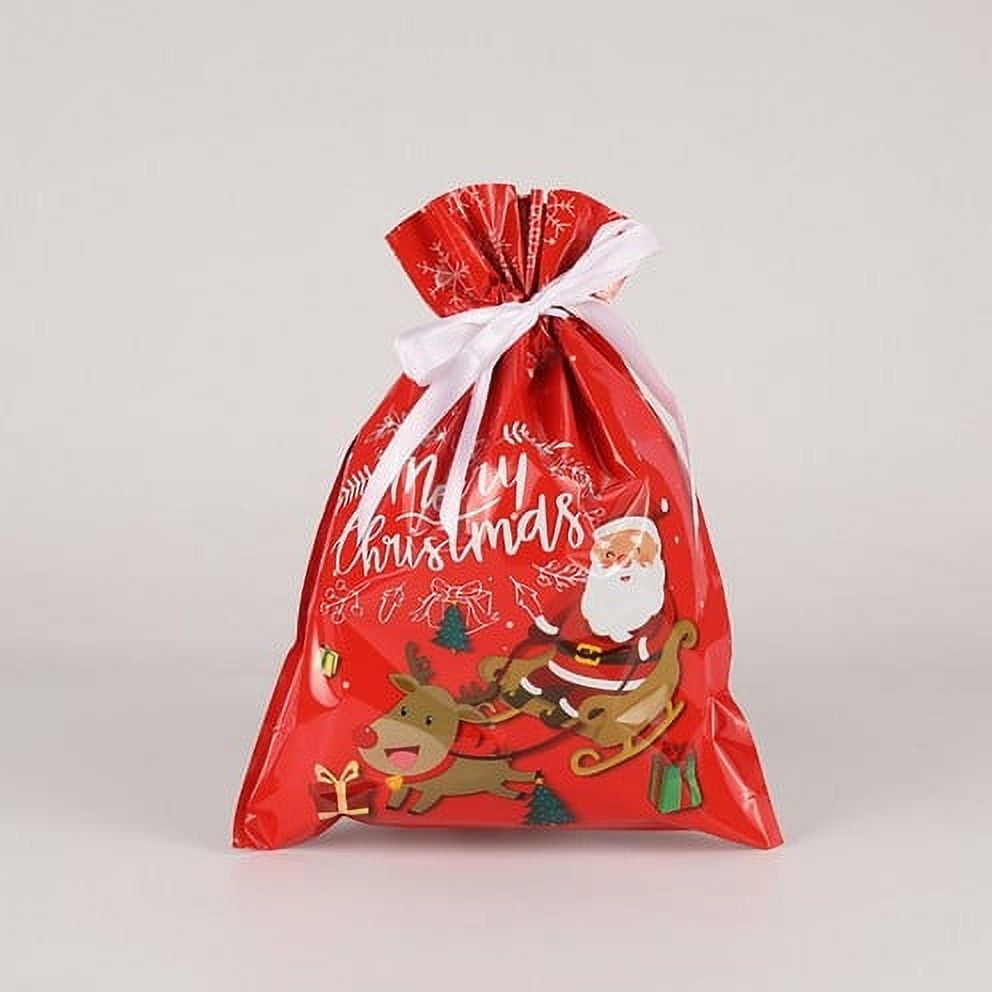 BZPIZ Large Christmas Gift Bags,Red Unicorn Design Plastic Gift Bag ...