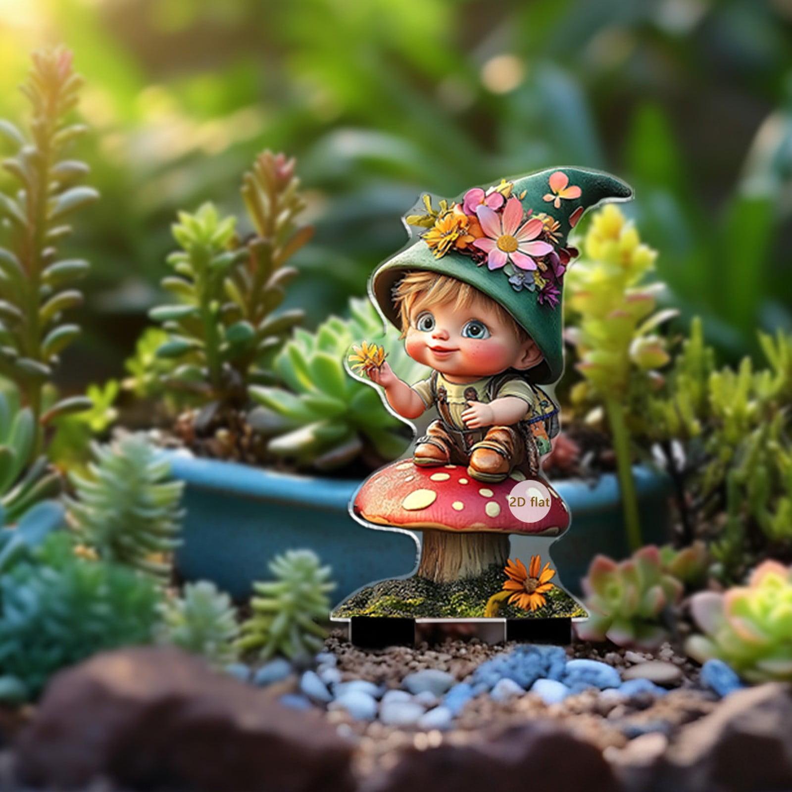 BZPIZ Outdoors Decorations Garden Stakes Decor Flower Pot Decoration ...