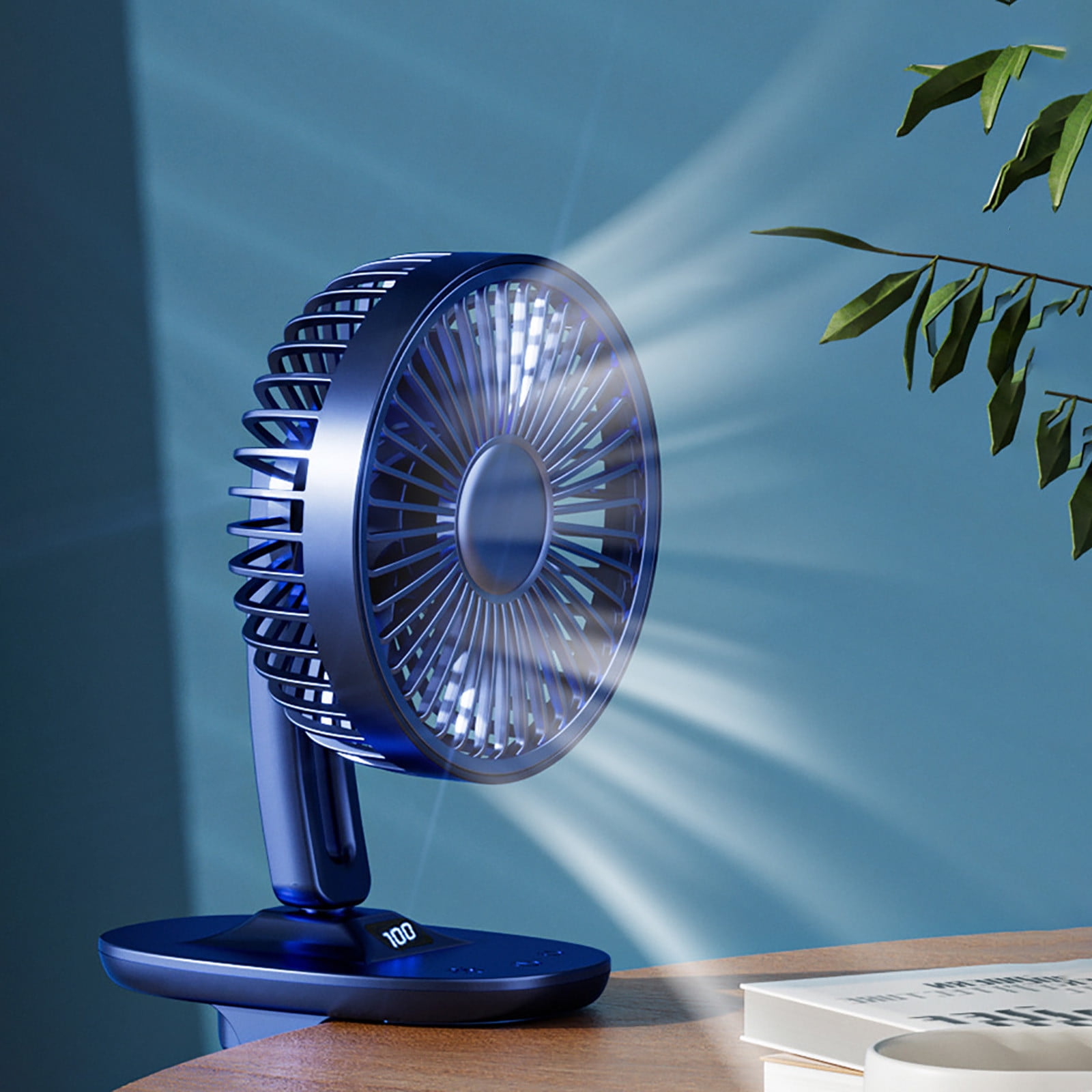 BZPIZ Portable Fan Quiet Portable Clip-on Fans Battery Operated Desk ...