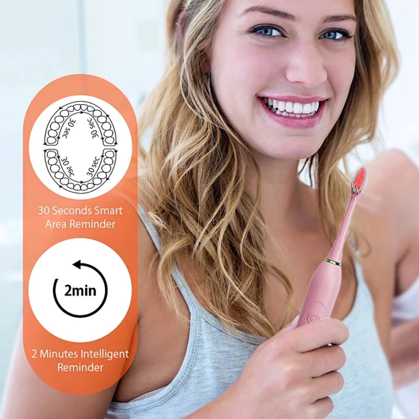 BZPIZ Rechargeable Electric Powered Toothbrush,Extra Soft Bristles ...